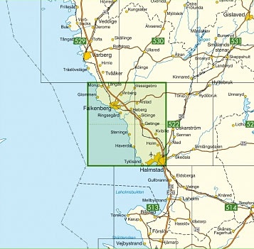521 Falkenberg Terrängkartan - sydsverige.dk SHOP